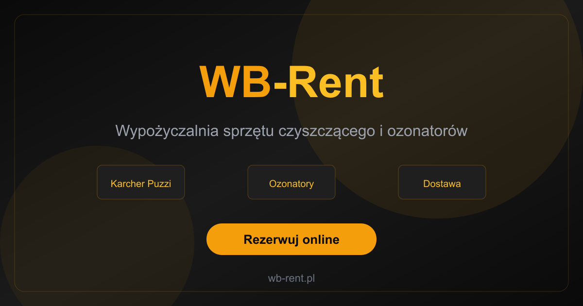 WB-Rent | Wypożyczalnia sprzętu czyszczącego i ozonatorów